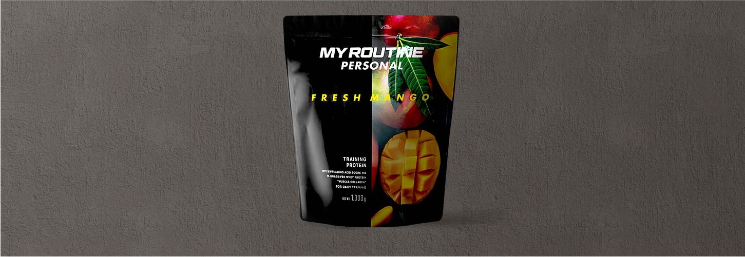 【販売終了】フレッシュマンゴー風味 1kg - MY ROUTINE -マイルーティーン │ 充実した毎日を応援するプロテインブランド